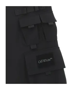 Off-White Cargo Wide Leg Trousers