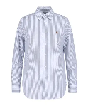 Polo Ralph Lauren Striped Embroidered Shirt - Blue