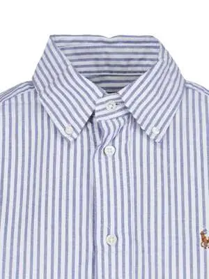 Polo Ralph Lauren Striped Embroidered Shirt - Blue