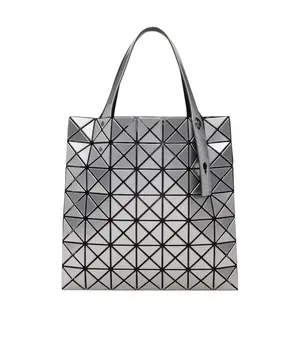 Issey Miyake Geometric Paneled Shoulder Bag - Silver