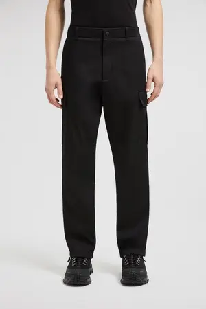 Moncler Logo Patch Cargo Pants - Black