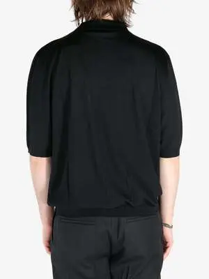 Saint Laurent V-neck Short-sleeved Polo Shirt