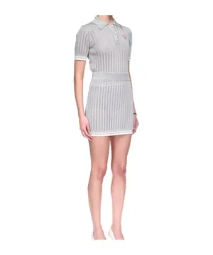 Casablanca Ribbed Knit Mini Skirt