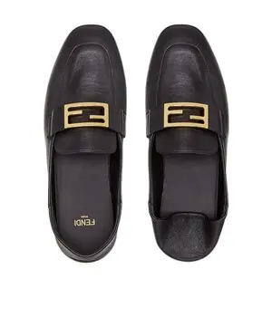 Fendi Ff Baguette Slip-on Loafers - Black