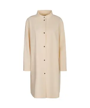 Herno Long Sleeved Jacket With Stand Collar - Ivory