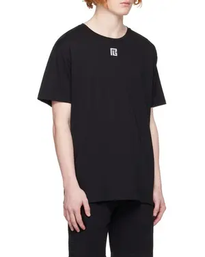 Balmain Oversized T-shirt In Eco-responsible Cotton With Reflective Maxi Logo Print
