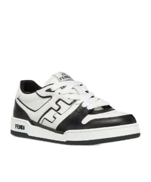 Fendi Panelled Low-top Sneakers - Black