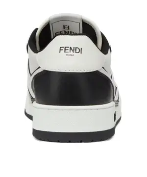 Fendi Panelled Low-top Sneakers - Black