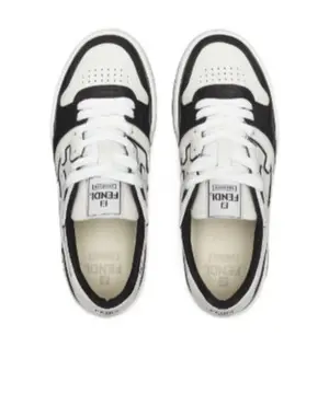Fendi Panelled Low-top Sneakers - Black