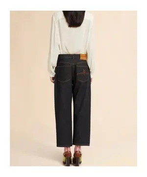 Marni Daisy Appliqué Carrot Fit Jeans - Blue-black