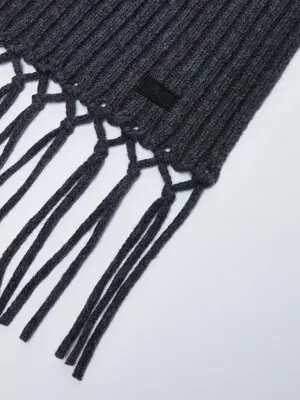 Max Mara Logo Scarf - Black