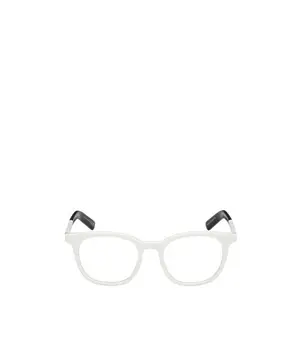 Moncler Round Frame Eyeglasses - White