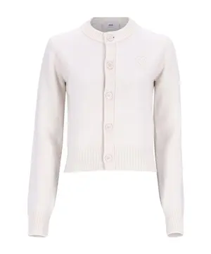 AMI Paris Button-front Cardigan - Ivory