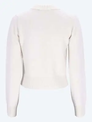 AMI Paris Button-front Cardigan - Ivory