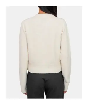 AMI Paris Button-front Cardigan - Ivory
