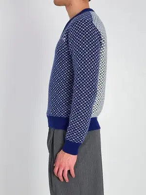 Dior Jacquard V-neck Knitted Jumper