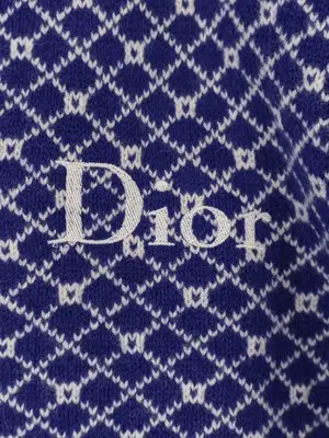 Dior Jacquard V-neck Knitted Jumper