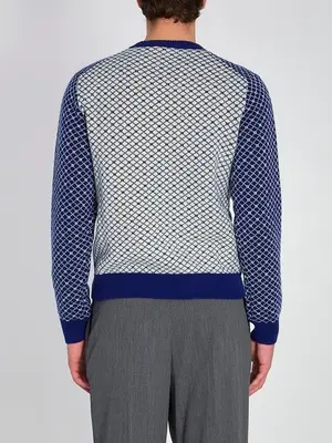 Dior Jacquard V-neck Knitted Jumper