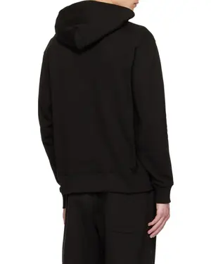 Kenzo Logo Patch Long-sleeved Hoodie - Black