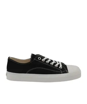 Moschino Contrast-stitched Lace-up Low Top Sneakers - Black