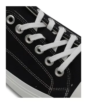 Moschino Contrast-stitched Lace-up Low Top Sneakers - Black