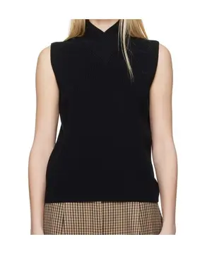 Studio Nicholson Ribbed Knit V-neck Sleeveless Vest