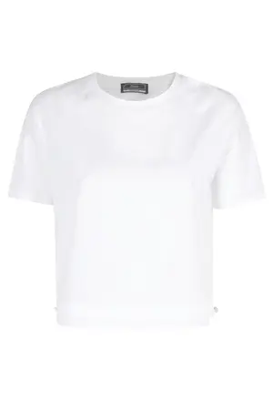Herno Crew Neck T-shirt With Drawstring Hem