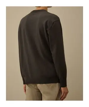C.P. COMPANY Lens-detail Crew Neck Sweater - Grey