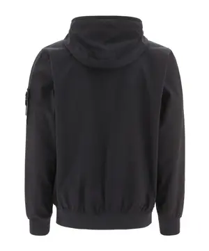 Stone Island Zip-up Hooded Jacket - Black