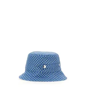 Alexander McQueen Skull Embroidered Bucket Hat - Blue