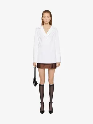 Givenchy Wrapped Poplin Long-sleeve Shirt