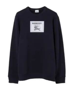 Burberry Burberry Crewneck Logo Patch Sweatshirt Black
