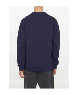 Burberry Crewneck Logo Patch Sweatshirt - Black