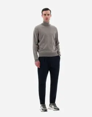 Herno Tapered Leg Drawstring Trousers - Black