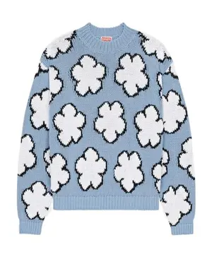 Kenzo Boke Flower Jacquard Pullover - Blue
