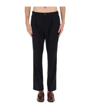 Herno Pleated Elastic-waist Trousers - Blue