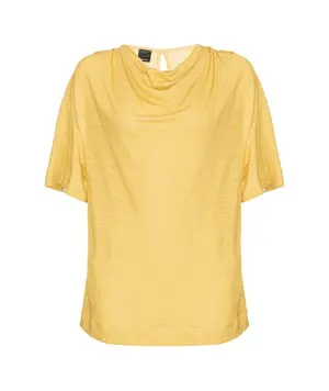 Pinko Cowl Neck Short Sleeve Blouse - No