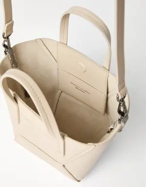 Brunello Cucinelli Micro Top Handle Tote Bag - Ivory