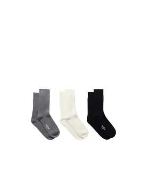 Arch4 Lucia Three-pair Ribbed Cashmere Socks - Black