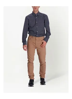 Hugo Boss Cotton-stretch Tapered-leg Trousers