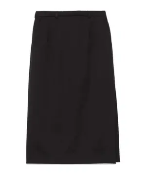 Dolce & Gabbana High Waist Gabardine Midi Skirt