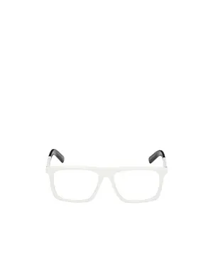 Moncler Rectangle Full Rim Eyeglasses - White