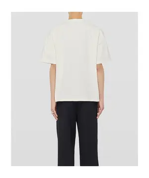 JIL SANDER Logo Printed Crewneck T-shirt - Porcelain