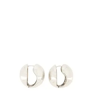 Coperni Extra-large Logo Creole Earrings - Silver