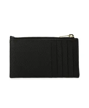 Saint Laurent Cassandre Matelassé Zipped Fragments Card Case - Black