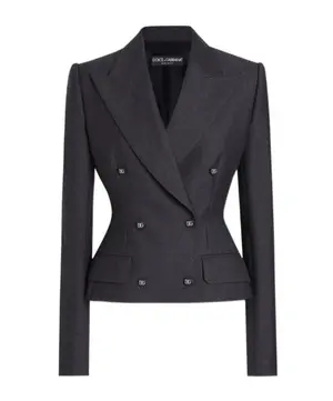 Dolce & Gabbana Double-breasted Tailored Jacket With Dg Logo