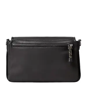Fendi Flux Buckle Messenger Bag - Black