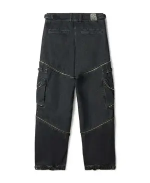Off-White Zip Detailed Cargo Jeans - Black
