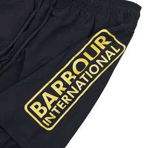 Barbour Logo Print Drawstring Swim Shorts