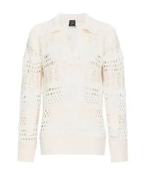 Pinko Openwork Collared Jumper
